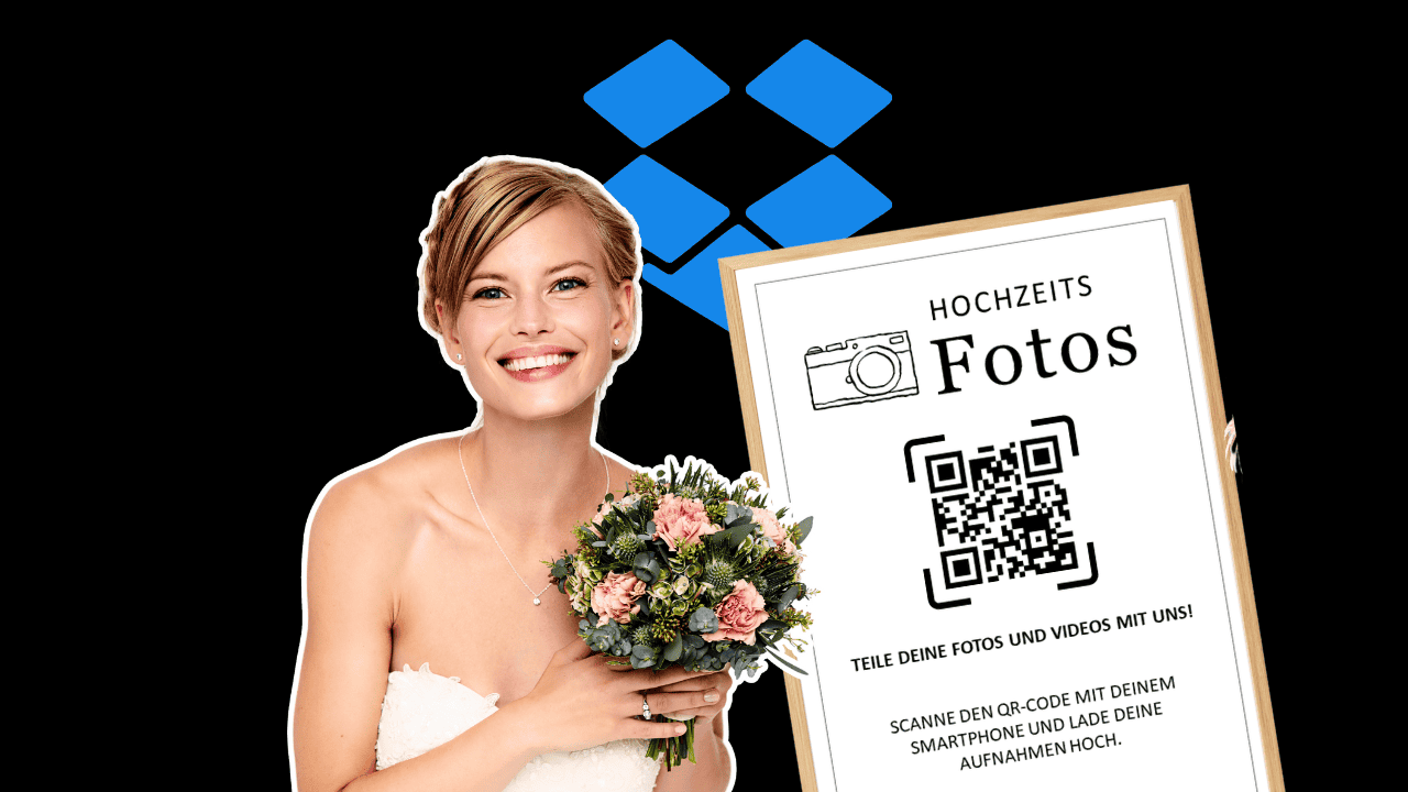 Hochzeitsfotos von Gästen sammeln – Dropbox & QR-Code